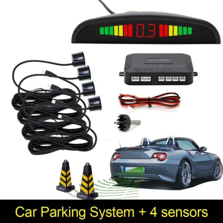 Sensor Parkir Mobil 4 Titik + Layar / Sensor Mundur Mobil 4 Titik ...