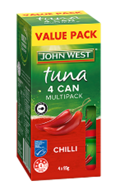 JOHN WEST TUNA - CHILLI 4 X 95GM | Lazada
