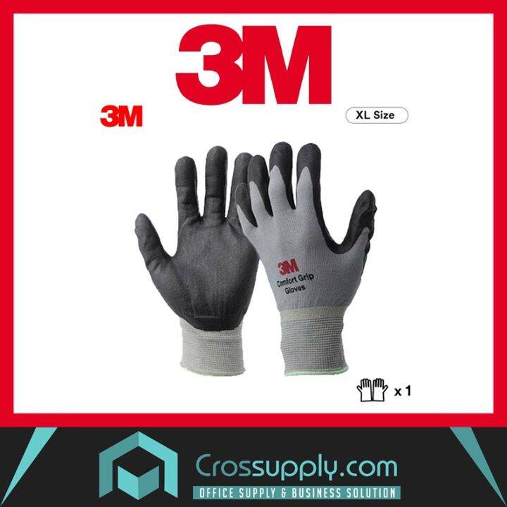 3M Comfort Grip Glove General Use - Gray (XL Size) | Lazada