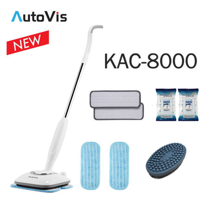 Autovis KAC-8000 4 Set Wireless Cordless Vibration Wet Dry Mop Cleaner ...