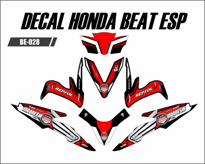 Sticker Decal Beat ESP Full Body - INDONESIA RACINGTEAM | Lazada Indonesia