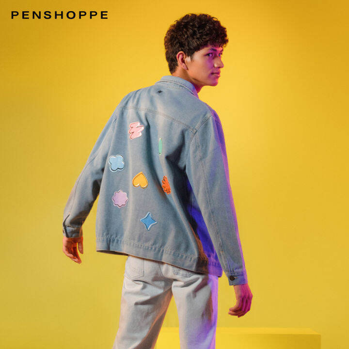 Penshoppe BTS Butter Unisex Denim Jacket (Faded Denim) | Lazada PH