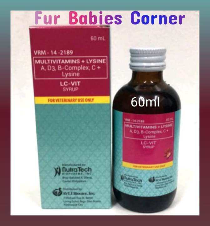 LC-VIT 60mL Multivitamins/Amino Acid For Pets (With 3mL Syringe ...