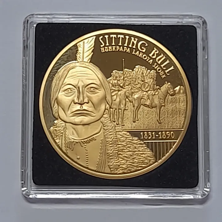 Commemorative Medal : "SITTING BULL" Honoring the most famous Native ...