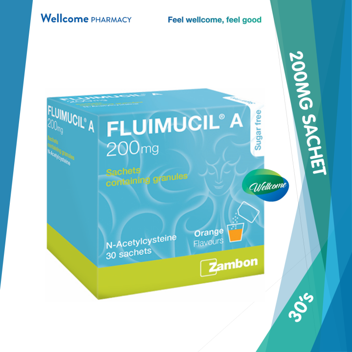 Fluimucil A 200mg Sugar-Free Granules Sachets with N-Acetylcysteine ...