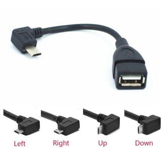 OTG USB A Female to Micro USB B Male Adapter Cable Right Angle | Lazada