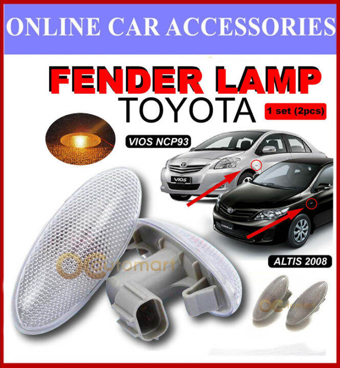 ( 1 Set ) Toyota Vios NCP93 Altis 2008-2012 Fender Lamp Signal Light ...