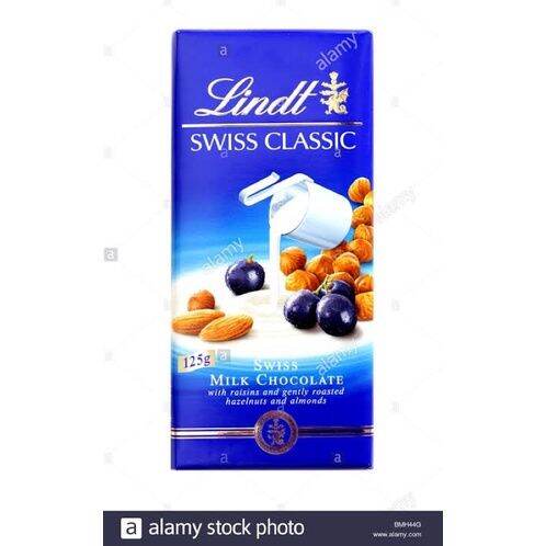 สินค้ามาใหม่ (Milk rum raisin,ขนาดเดียว) Lindt Swiss classic chocolate ...