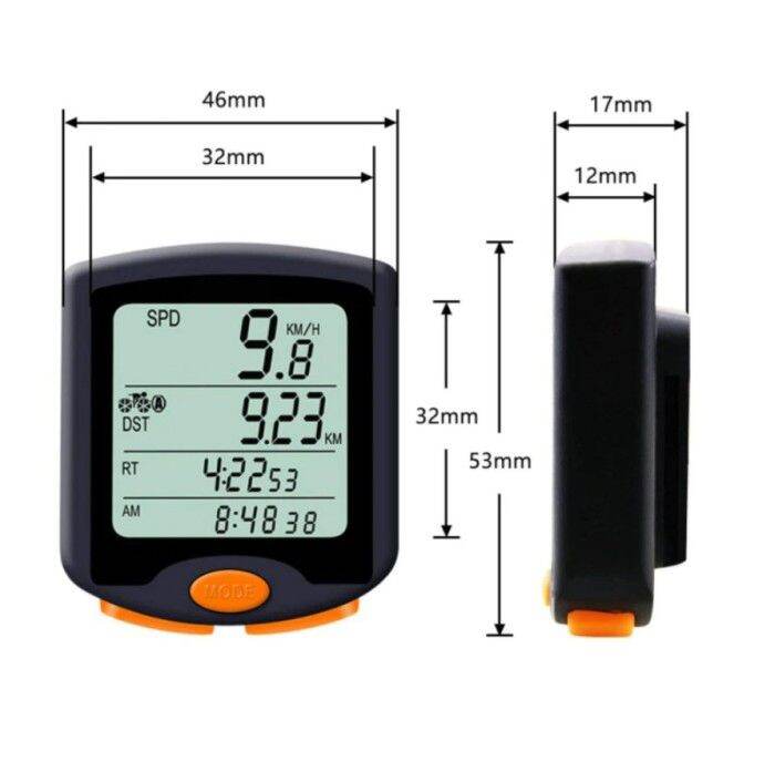 Free Ongkir Alat Ukur Speedometer Odomoter Sepeda Waterproof LED ...