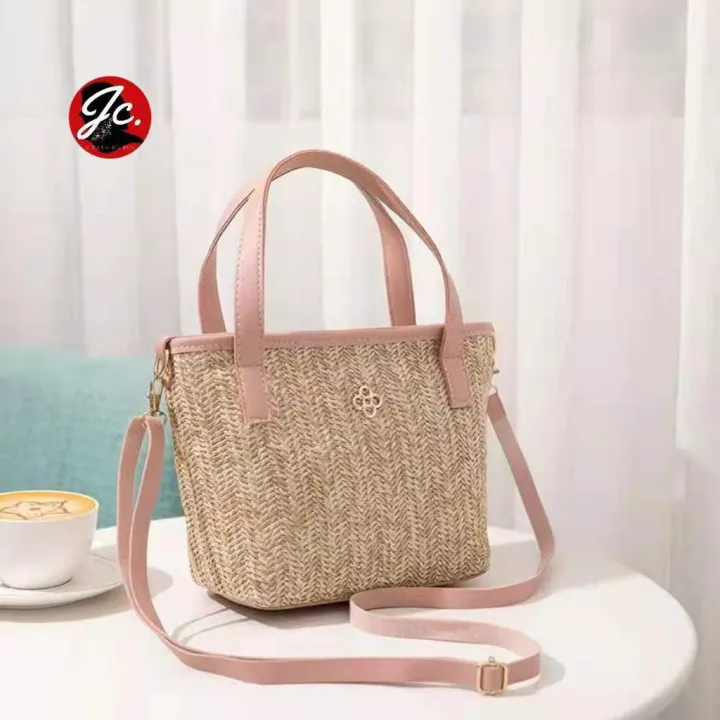 JC Summer New trendy Korean style shoulder bag messenger bag woven ...