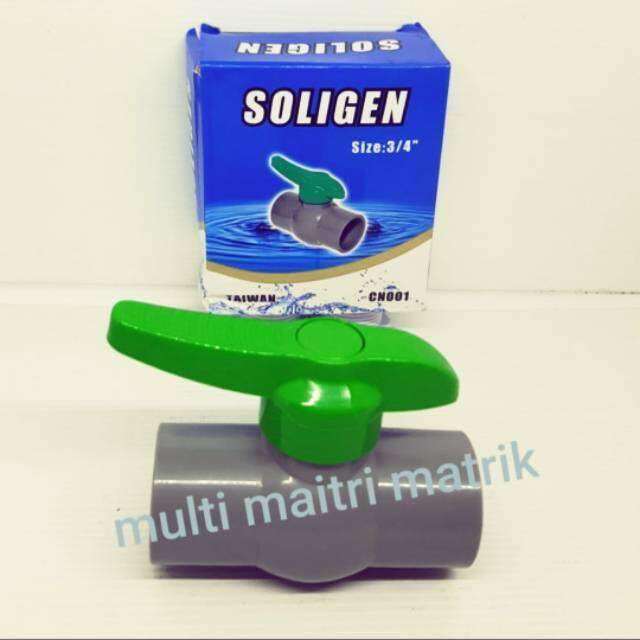 Ball Valve PVC Soligen 3/4 inch CN001 / stop Kran PVC 3/4 inch bagus ...