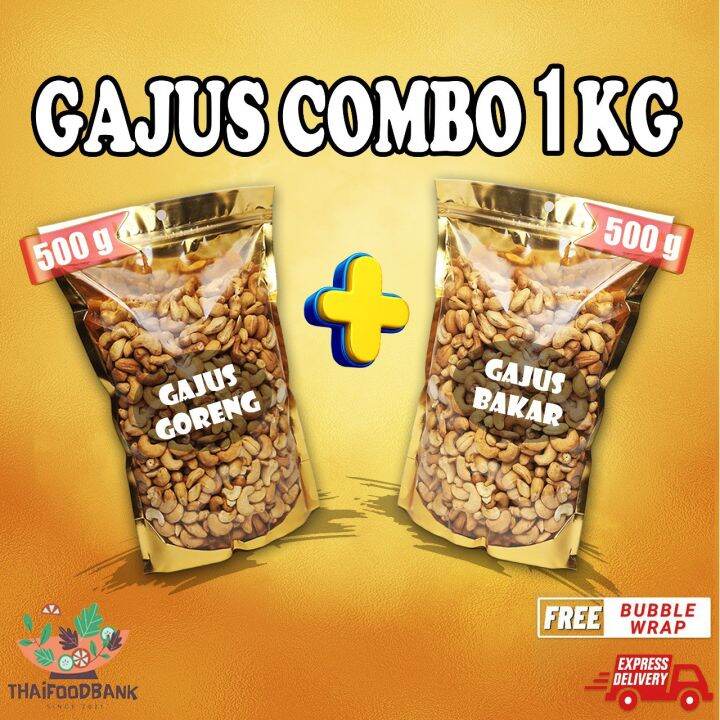 [Gajus Ekonomi Combo 1KG] Kacang Gajus Bakar Goreng Ekonomi b40 Cashews ...