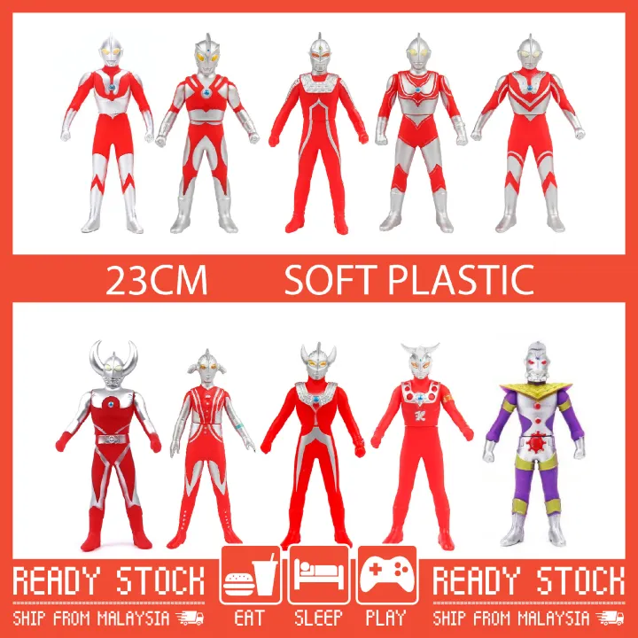 OEM BOOTLEG 23cm Ultraman Soft Plastic Ace Ultraseven Taro Zoffy Leo Mother Father King Big ...