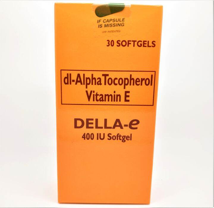 Vitamin E DELLA -e (400 IU) 30 softgels FDA Approved | Lazada PH
