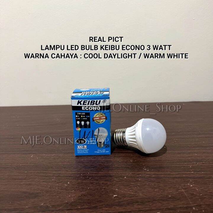 LAMPU LED 3 WATT KEIBU ECONO / LED BULB 3 WATT COOL DAYLIGHT WARMWHITE | Lazada Indonesia