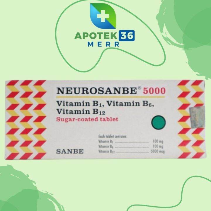 NEUROSANBE 5000 TABLET 1 STRIP ISI 10 | Lazada Indonesia
