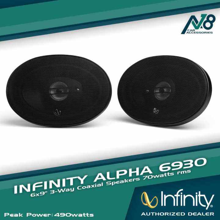 INFINITY Alpha 6930 6x9" 3-Way Coaxial Speaker 70watts rms Genuine ...