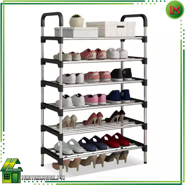 HOMECARE PH.6 Layer shoe rack/ Tier Colored stainless steel Stackable Shoes Organizer Storage ...