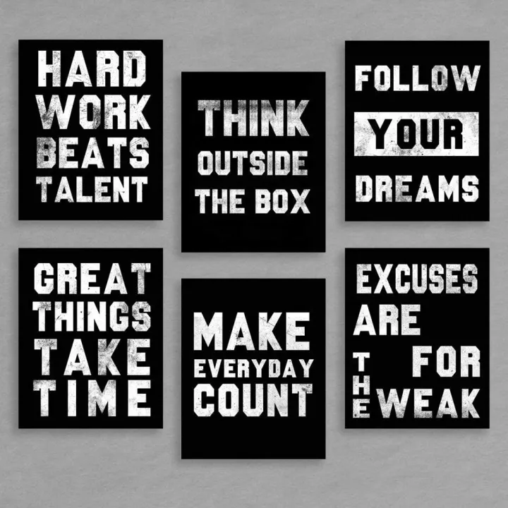 Homanga Motivational Wall Art Posters, Positive Office Decor Art Prints ...