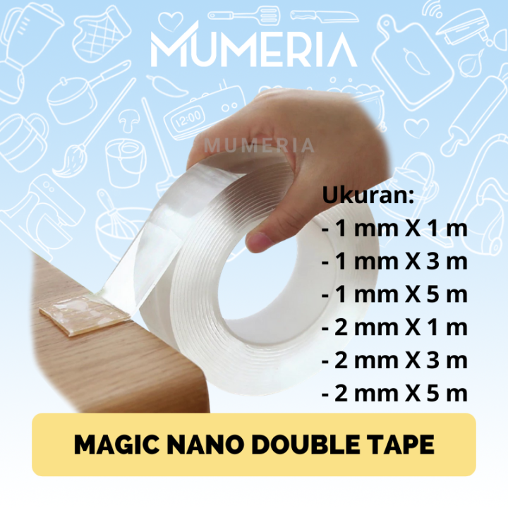Promo Magic Nano Double Ivy Grip Tape Transparant Selotip Isolasi ...