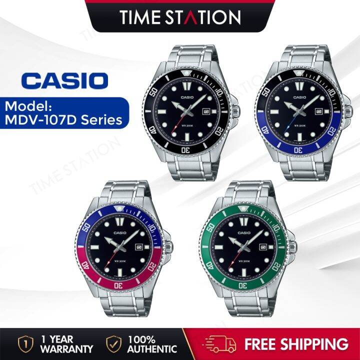 CASIO MDV-107D SERIES Fashion Business Analog Watch 200M Water ...