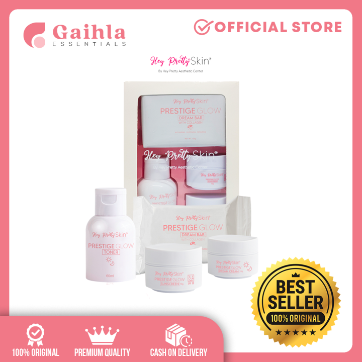 🚩𝐎𝐅𝐅𝐈𝐂𝐈𝐀𝐋 Original Hey Pretty Skin Prestige Glow Maintenance Set | Hey ...