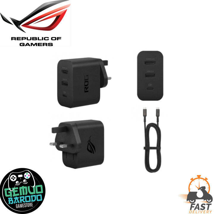 ROG Ally 65W Gaming Charger Dock 3 Pins Malaysia Plug [1 Year ASUS ...