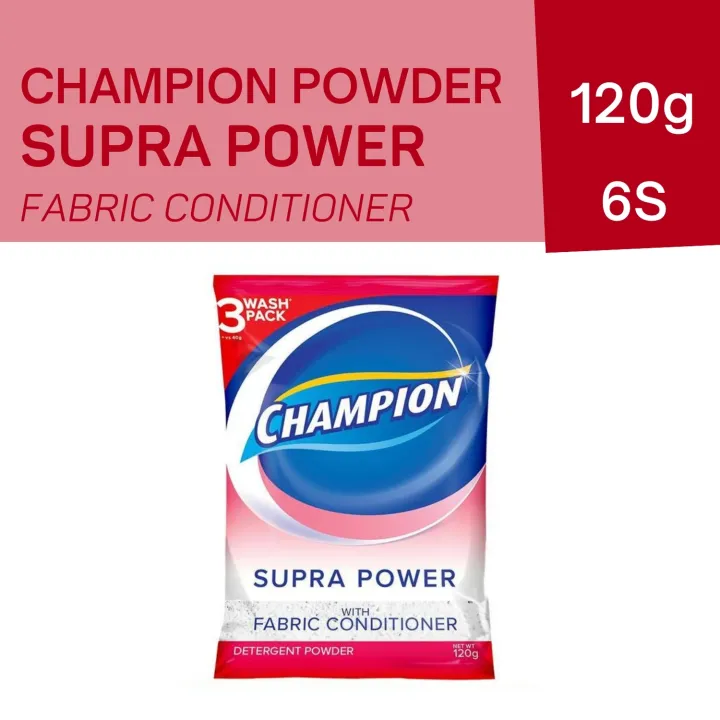 Champion Powder Supra Power with Fabric Conditioner (120g) (6's ...
