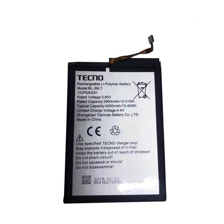 Tecno Camon 12/CC7/Spark 4/KC2/BL-39LT replacement Battery | Lazada PH