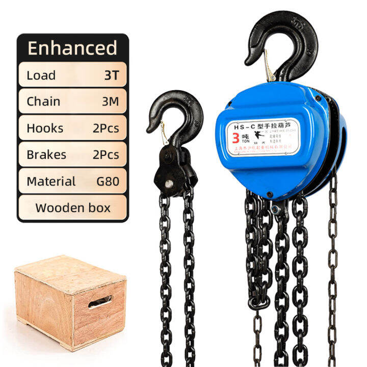 BEST SELL LOWER PRICE CHAIN BLOCK 1T 2T 3T 5T MANUAL LIFTING CHAIN BLOCK HSZ TYPE SMALL PULLEY ...