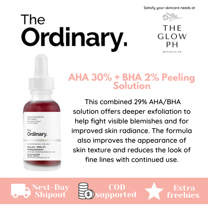 [AUTHENTIC] The Ordinary AHA BHA Peeling Solution 30ml | The Glow PH | Lazada PH