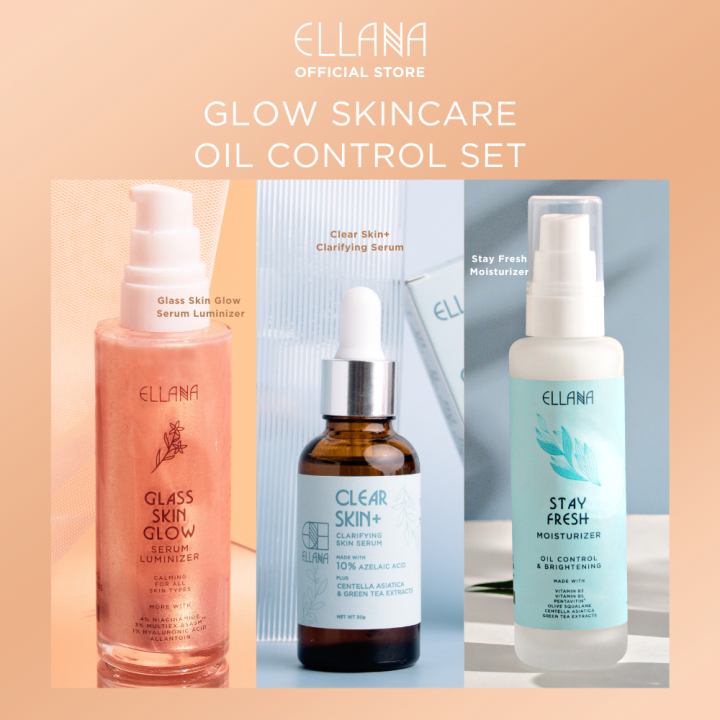 ELLANA Glow Skincare Oil Control Set | SF Moisturizer + Clear Skin ...