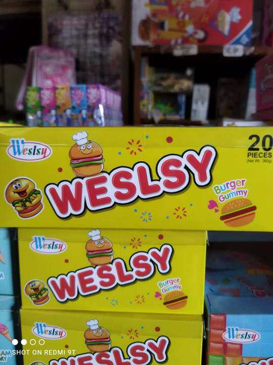 weslsy gummy burger 20pcs per box candy | Lazada PH