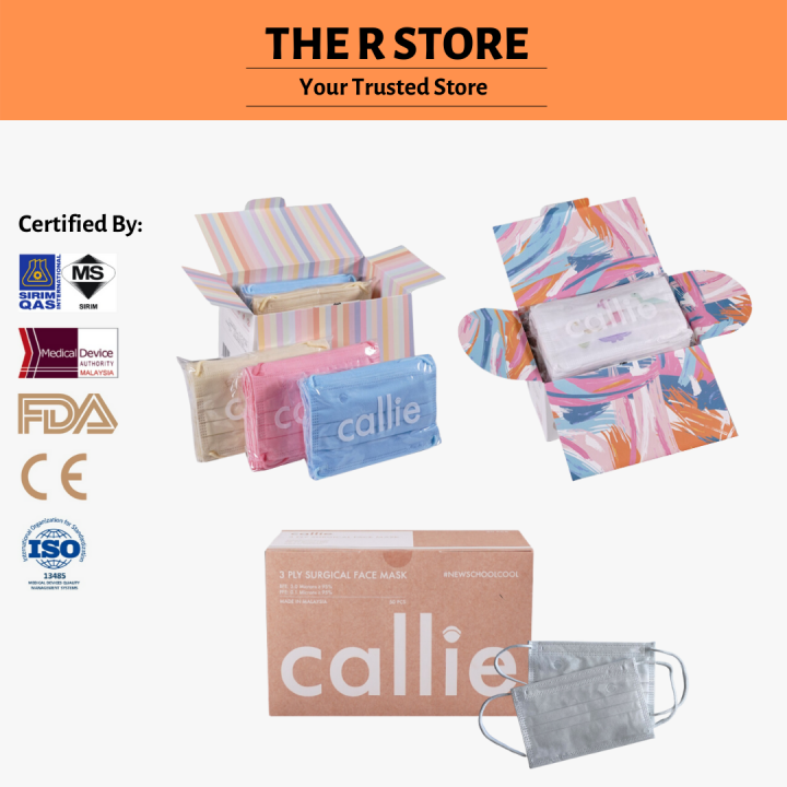 Callie 3 Ply / 4 Ply Earloop Kids Face Mask | Lazada