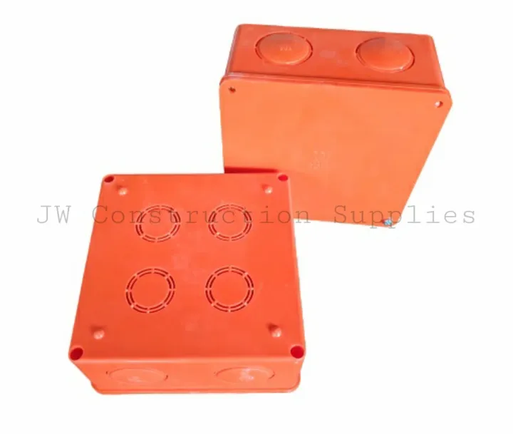 PVC Orange Square Utility Box with Cover & Screws | Lazada PH