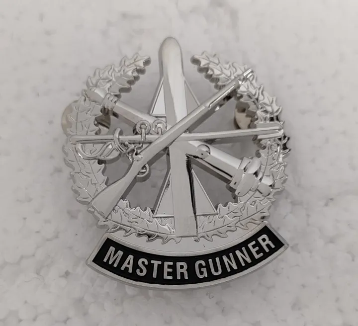 REPRODUCTION US ARMY MASTER GUNNER SILVER INSIGNIA IDENTIFICATION BADGE PIN | Lazada PH