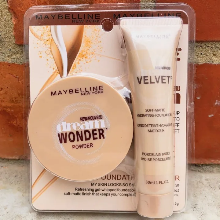 MAYBELLIN Dream Wonder 2 IN 1/ 3 IN 1 FACE POWDER & LIQUID FOUNDATION ...