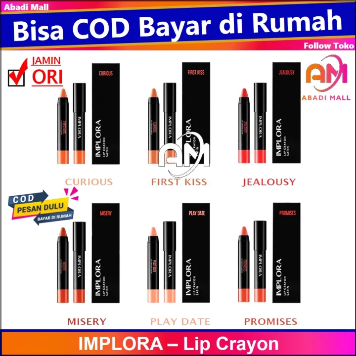 Implora Lip Crayon Satin Lipstik Yang Matte & Metalik Saat Digunakan ...