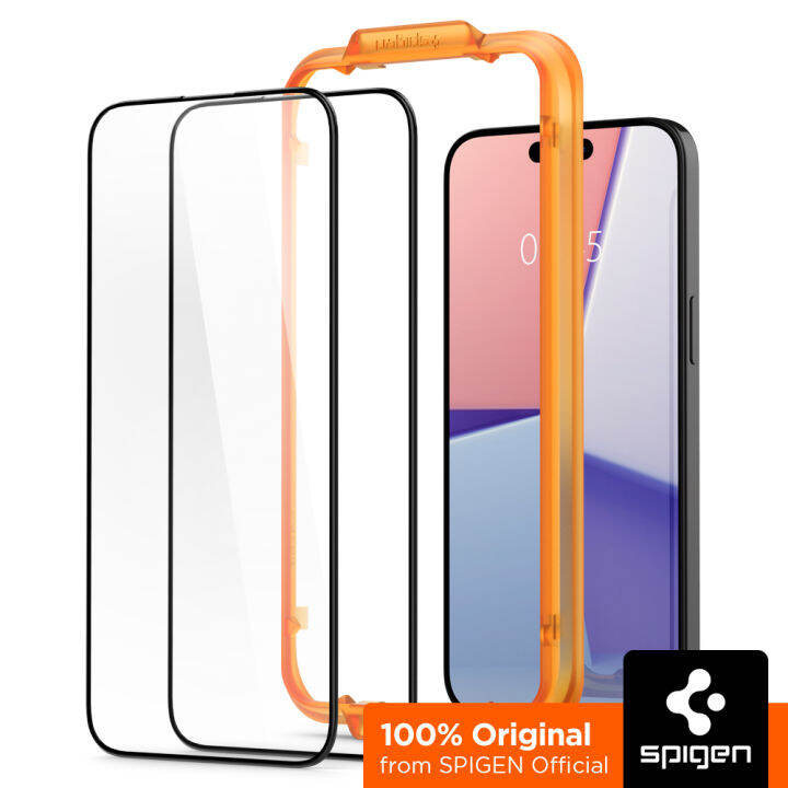 SPIGEN 2Pack Full Screen Protector for iPhone 15 Series [Align Master ...