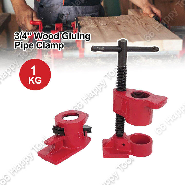 Wood Gluing 3/4 Inch Pipe Clamp Fixture Red/Blue (Heavy Duty/Light Duty ...