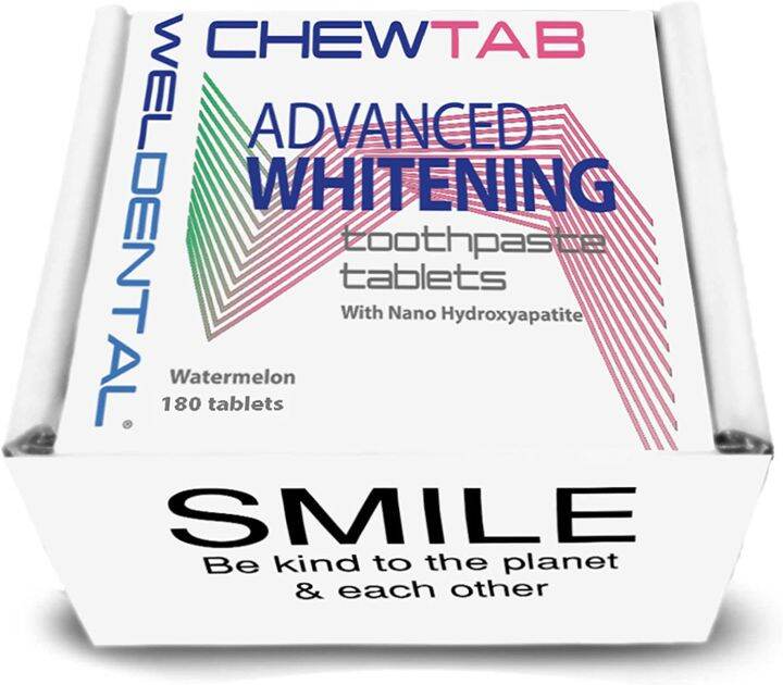 Chewtab Advanced Whitening Toothpaste Tablets with Nano-Hydroxyapatite ...