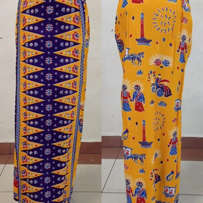 **SALE**rok tumpal pucuk rebung motif ondel betawi - Kuning | Lazada ...