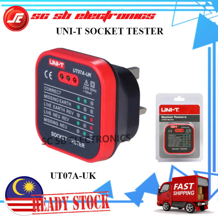UNI-T UT07A-UK SOCKET TESTER POWER SOCKET TESTER UNI-T UT07A (PENGUJI ...