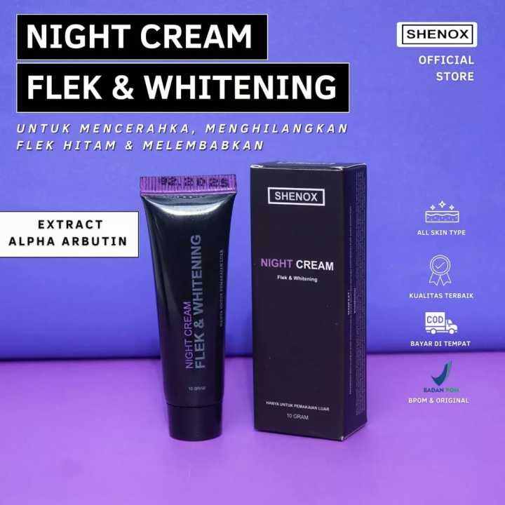 Shenox Cream Night Flek dan Whitening Resmi BPOM Salep Penghilang Flek Hitam | Lazada Indonesia