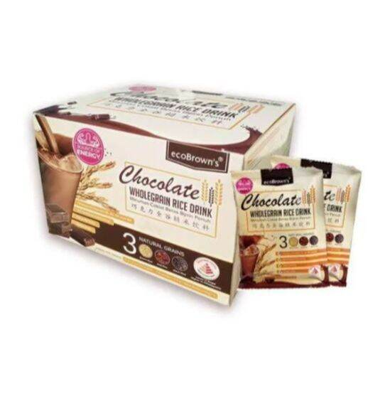 ecoBrown’s Chocolate Wholegrain Rice Drink 420g (35g X 10s) | Lazada
