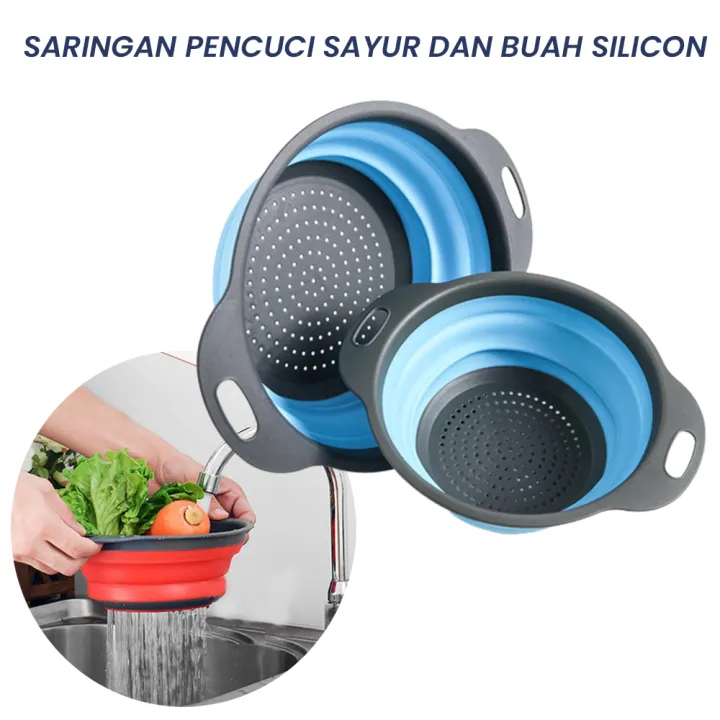 SARINGAN PENCUCI SAYUR DAN BUAH SILICON BULAT REAL PICT | Lazada Indonesia