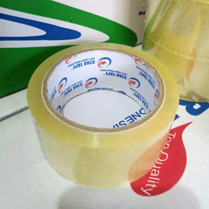 Lakban Bening / Clear Solatip Star Tape Solasi ban selotip 45mm x 65 ...