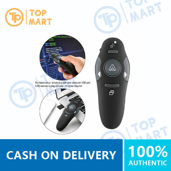 RF 2.4GHz Wireless Presenter Remote Presentation USB Control PowerPoint PPT Clicker With AAA ...