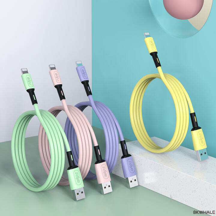 Macaron Silicone Charge cable Micro / Type-C / Lightning USB Cable 2.4A ...
