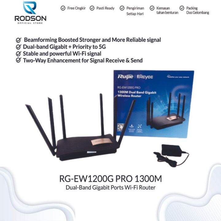 Router Ruijie RG-EW1200G PRO 1300M Dual-band Gigabit Wireless Router | Lazada Indonesia